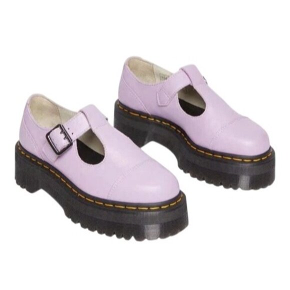 Dr. Martens | Shoes | Dr Martens Bethan Pisa Tbar Strap Lilac Leather ...